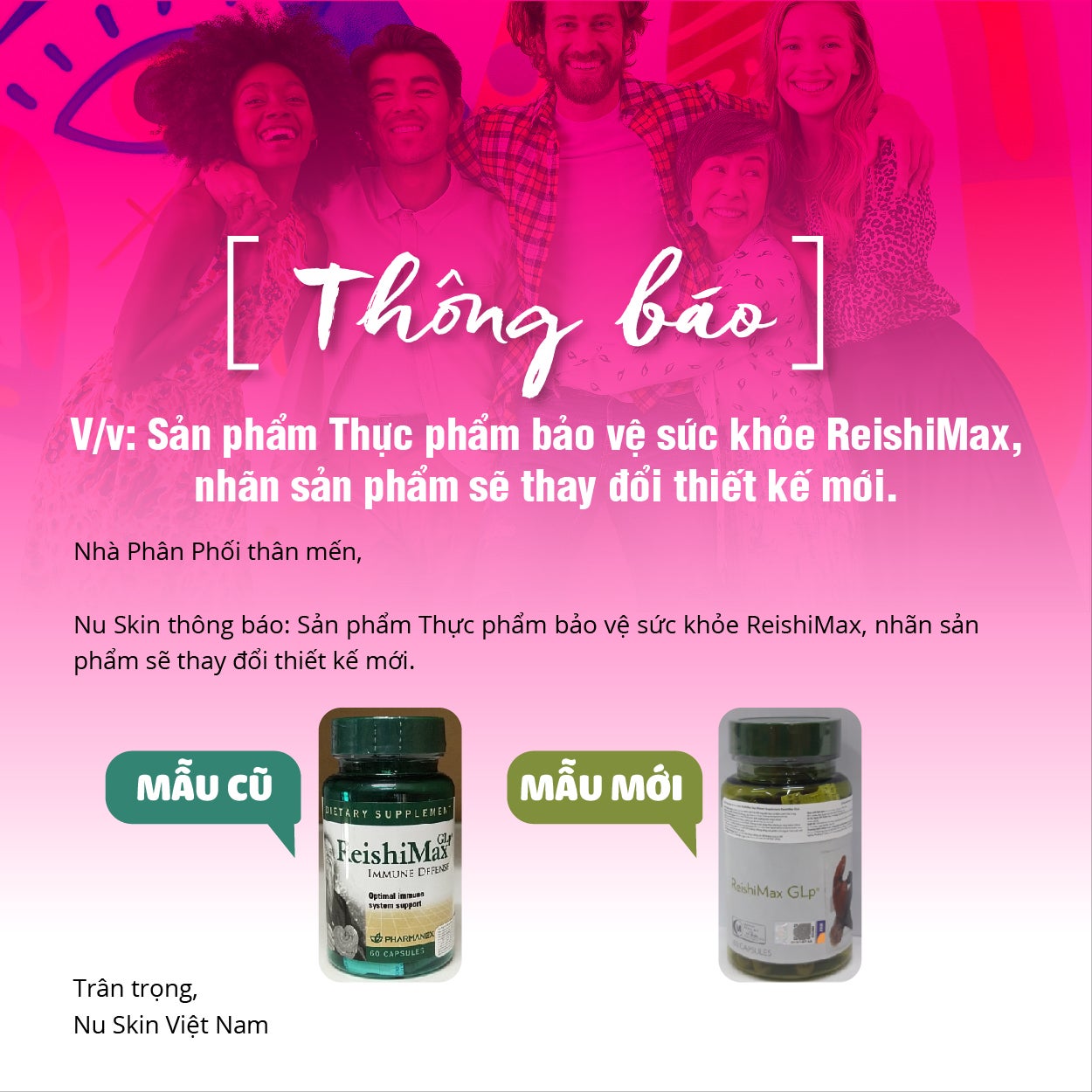 Sản phẩm Thực phẩm bảo vệ sức khỏe ReishiMax, nhãn sản phẩm sẽ thay đổi ...